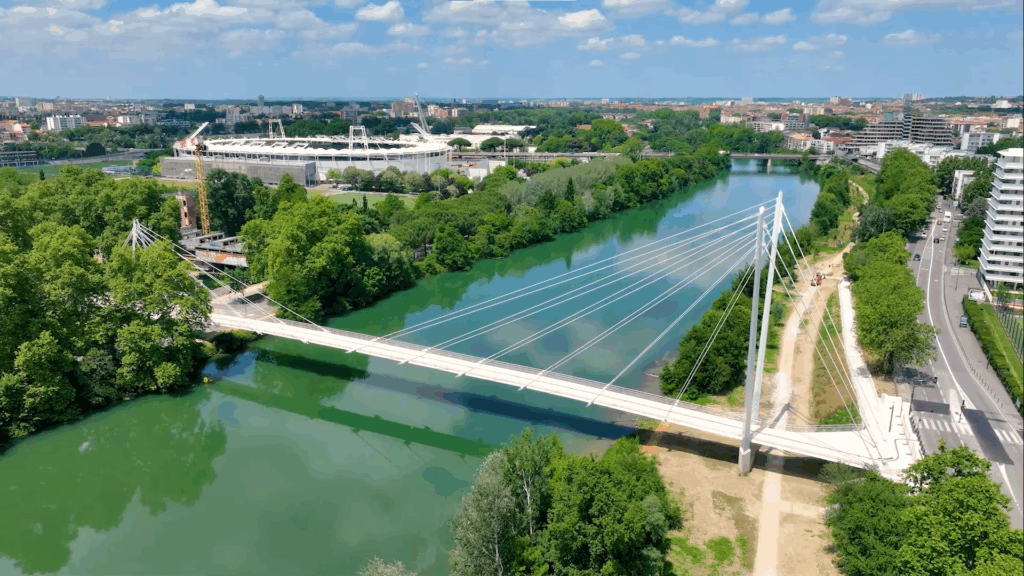Toulouse : Réalisation de la passerelle Anita Conti dans le quartier d ...